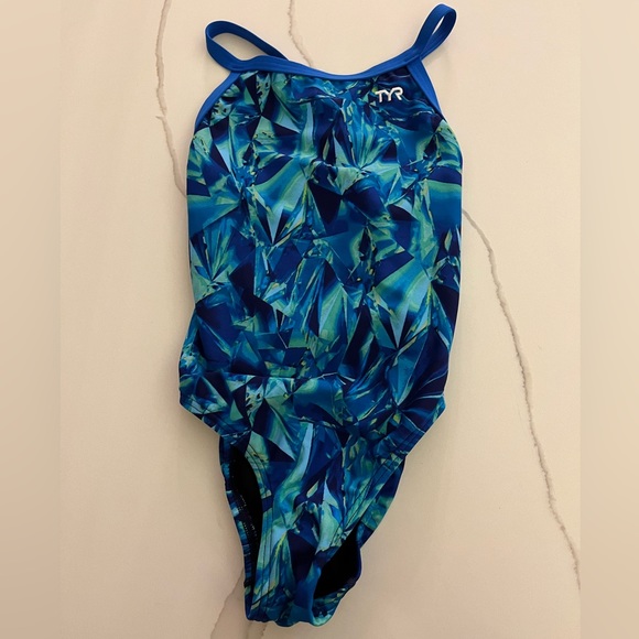 TYR | Swim | Tyr Onepiece Swimsuit Size Xs 26 Blue Green | Poshmark